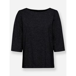 Heine Witt Damen 3/4-Arm-Shirt mit Rundhals-Ausschnitt, schwarz, Gr&ouml;&szlig;e 48