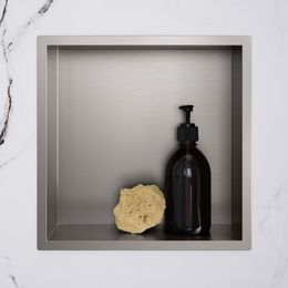 Viverso x wall Edelstahl-Wandnische B: 300 H: 300 mm, mit Slim-Rahmen, VU9800BS,