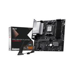 MSI PRO B840M-P WIFI6E, Mainboard schwarz/silber