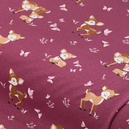 buttinette Baumwoll-Jersey "Rehlein" mit Elasthan, mauve