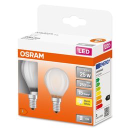 Osram LED Retrofit 2er Set E14 2,5 Watt 2700 Kelvin 250 Lumen