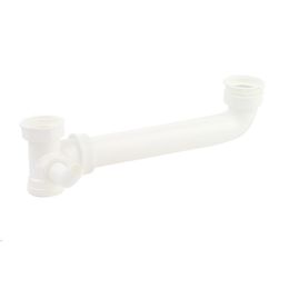 Kirchhoff Doppelspültisch-Ablaufverbindung weiß 1 1/2" x 40 mm, mit 3/4" Geräteanschluss