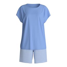Calida Shorty Damen Gr&ouml;&szlig;e XL hellblau / wei&szlig; Winterkleid