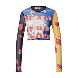 Moschino Jeans Shirt Damen Gr&ouml;&szlig;e XXS royalblau / gelb / rot / schwarz