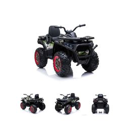 ES-Toys Elektro Kinderquad MP3, USB, Batterieanzeige, Sto&szlig;d&auml;mpfer, 2x12V Motoren dunkelgr&uuml;n