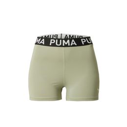 Puma Sportshorts 'Strong 3' Damen Gr&ouml;&szlig;e XL pastellgr&uuml;n / schwarz / wei&szlig;