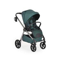 Cangaroo Kombikinderwagen Unique 3 in 1 Babyschale Sto&szlig;d&auml;mpfer PU-R&auml;der Tasche gr&uuml;n