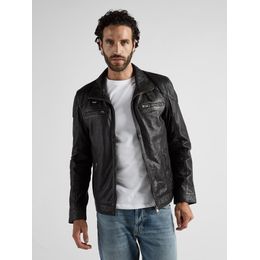 Lederjacke JCC "51195", Herren, Gr. 46, braun, Oberstoff: 100% Lammleder; Futter: 100% Polyester, mit Knopf, Jacken
