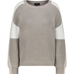 monari Pullover Damen Gr&ouml;&szlig;e L ecru / dunkelbeige / eierschale
