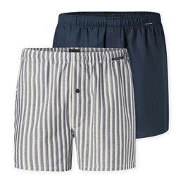 Schiesser Boxershorts Herren Gr&ouml;&szlig;e XXXL blau / grau / wei&szlig;