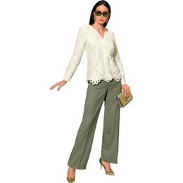 WITT Damen B&uuml;gelfaltenhose mit wertigem Woll-Anteil, khaki, Gr&ouml;&szlig;e 50
