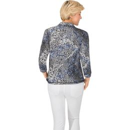 WITT Damen Poloshirt im Druck-Dessin, himmelblau-bedruckt, Gr&ouml;&szlig;e 54