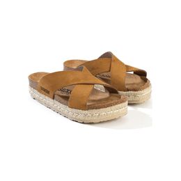 BACKSUN Pantoletten "Milano" in Hellbraun - 63% | Gr&ouml;&szlig;e 40 | Damen-pantoletten