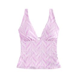 next Tankinitop Damen Gr&ouml;&szlig;e 4XL lila / pink / wei&szlig;