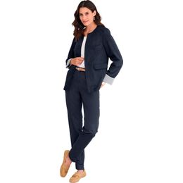 WITT Damen Chinohose inklusive G&uuml;rtel, marine, Gr&ouml;&szlig;e 36