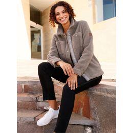 WITT Damen Jackenblazer aus Fleece, taupe, Gr&ouml;&szlig;e 40