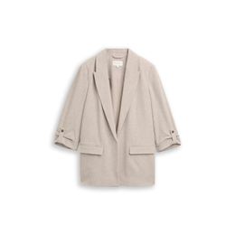 Tom Tailor Damen Loose Fit Blazer, braun, Meliert, Gr. 38