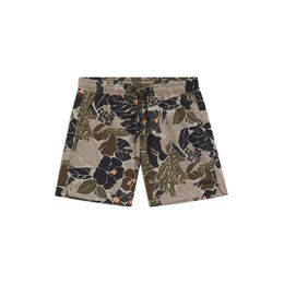 Hugo Badeshorts 'Calala' Herren Größe L khaki / oliv / orange / schwarz