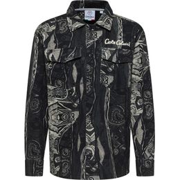 Carlo Colucci Button Up Shirt ' Esposti ' male Black size XXXL