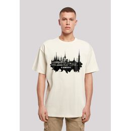 F4NT4STIC Damen T-Shirt "Cities Collection - Hamburg skyline", beige, Gr. L, Obermaterial: 100% Baumwolle, Shirts, Print