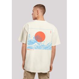 F4NT4STIC Herren T-Shirt "Kanagawa Welle Japan", beige, Gr. XXL, Obermaterial: 100% Baumwolle, Shirts, Print