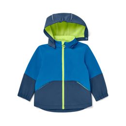 Tchibo - Kinder-Softshelljacke mit Farbwechsel bei Regen - Herren - Gr. 110/116 - dunkelblau/print