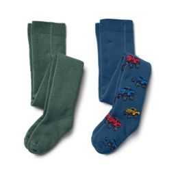 Tchibo - 2 Paar Kinder-Frottee-Thermostrumpfhosen - Baby - Gr. 86/92 - dunkelblau/jacquard