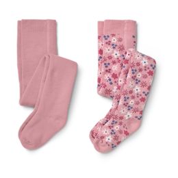 Tchibo - 2 Paar Kinder-Frottee-Thermostrumpfhosen - M&auml;dchen - Gr. 122/128 - rosa/jacquard