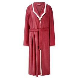 Peter Hahn - Langer Nicki-Bademantel, ros&eacute;, Gr. 46 / L - Baumwolle