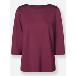 Heine Witt Damen 3/4-Arm-Shirt mit Rundhals-Ausschnitt, bordeaux, Gr&ouml;&szlig;e 50