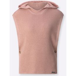 WITT Damen Kapuzenpullover in Poncho-Optik, puder, Gr&ouml;&szlig;e 38