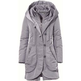 Heine Witt Damen Parka mit leichter Wattierung, grau, Gr&ouml;&szlig;e 46
