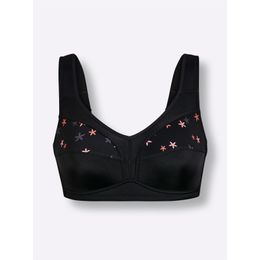 w&auml;schepur w&auml;schepur Damen BH ohne B&uuml;gel, schwarz-bedruckt, Gr&ouml;&szlig;e 80C