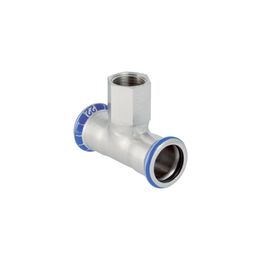 Geberit T-St&uuml;ck Mapress d 15mmxRp 1/2, labs-f, m IG, Edelstahl (81304)