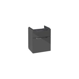 Villeroy & Boch V&B Waschtischunterschrank Subway 2.0 48,5x59x38cm, Griff chrom, glossy grey ; Villeroy & Boch (A90710FP)