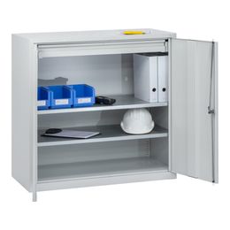 C+P Stahl-Flügeltürenschrank Serie 89, H1000xB100xT500mm, 7035/7035 ; C + P Möbelsysteme (88210-00|S10001)