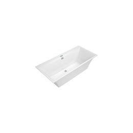 Villeroy & Boch V&B Rechteck-Badewanne Squaro Edge 12 Duo 160x75cm, wei&szlig;, Ablauf mittig ; Villeroy & Boch (UBQ160SQE2DV-01)