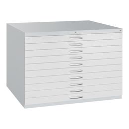 C+P Flachablageschrank Serie 7100_7200, H760xB1100xT765mm, 7035/7035 ; C + P Möbelsysteme (7101-000|S10421)