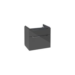 Villeroy & Boch V&B Waschtischunterschrank Subway 2.0 63,7x59x45,4cm, Griff chrom, glossy grey ; Villeroy & Boch (A91010FP)