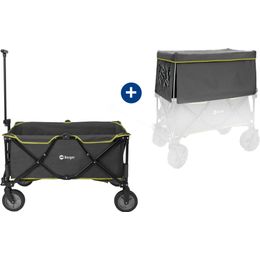 Berger Bollerwagen Grün Set 2-teilig mit passendem Sonnendach - Transportieren & Befestigen