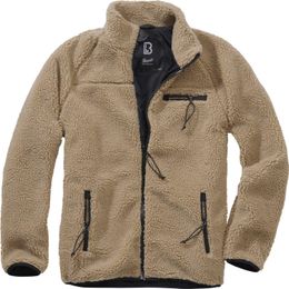 Brandit Teddy Fleece Jacke &Uuml;bergangsjacke camel in M 5021/70
