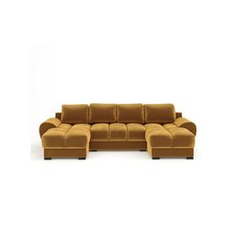 Wohnlandschaft Peebles gold Maße (cm): B: 330 H: 90 Sofas > Sofas nach Material > Stoffsofas » Sofa DE