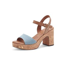 Marco Tozzi Sandale Damen Größe 40 blue denim / braun