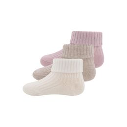 Ewers Socken M&auml;dchen Gr&ouml;&szlig;e 18/19 creme / braunmeliert / altrosa