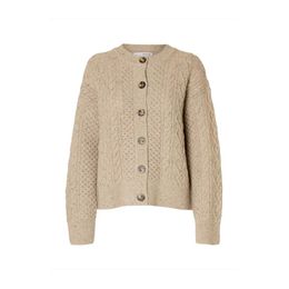 Selected Knit Cardigan 'SLFNELLY' female Beige size S