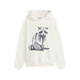 Bershka Sweatshirt Damen Gr&ouml;&szlig;e M creme / grau / anthrazit