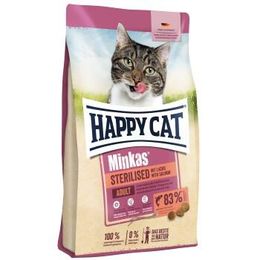Happy Cat Minkas Trockenfutter Katze, Adult, Sterilised, Lachs 10 kg