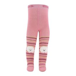 Ewers Strumpfhose M&auml;dchen Gr&ouml;&szlig;e 68 gelb / rosa / altrosa / wei&szlig;