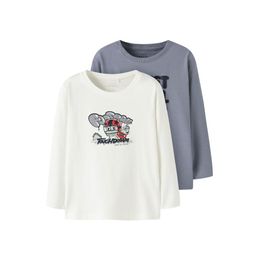 name it Shirt 'NMMVUX' Jungen Größe 122/128 saphir / grau / rot / weiß