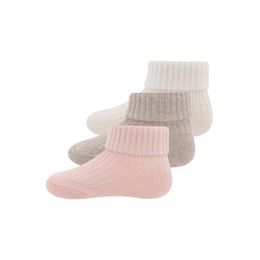 Ewers Socken M&auml;dchen Gr&ouml;&szlig;e 17/18 taupe / rosa / offwhite